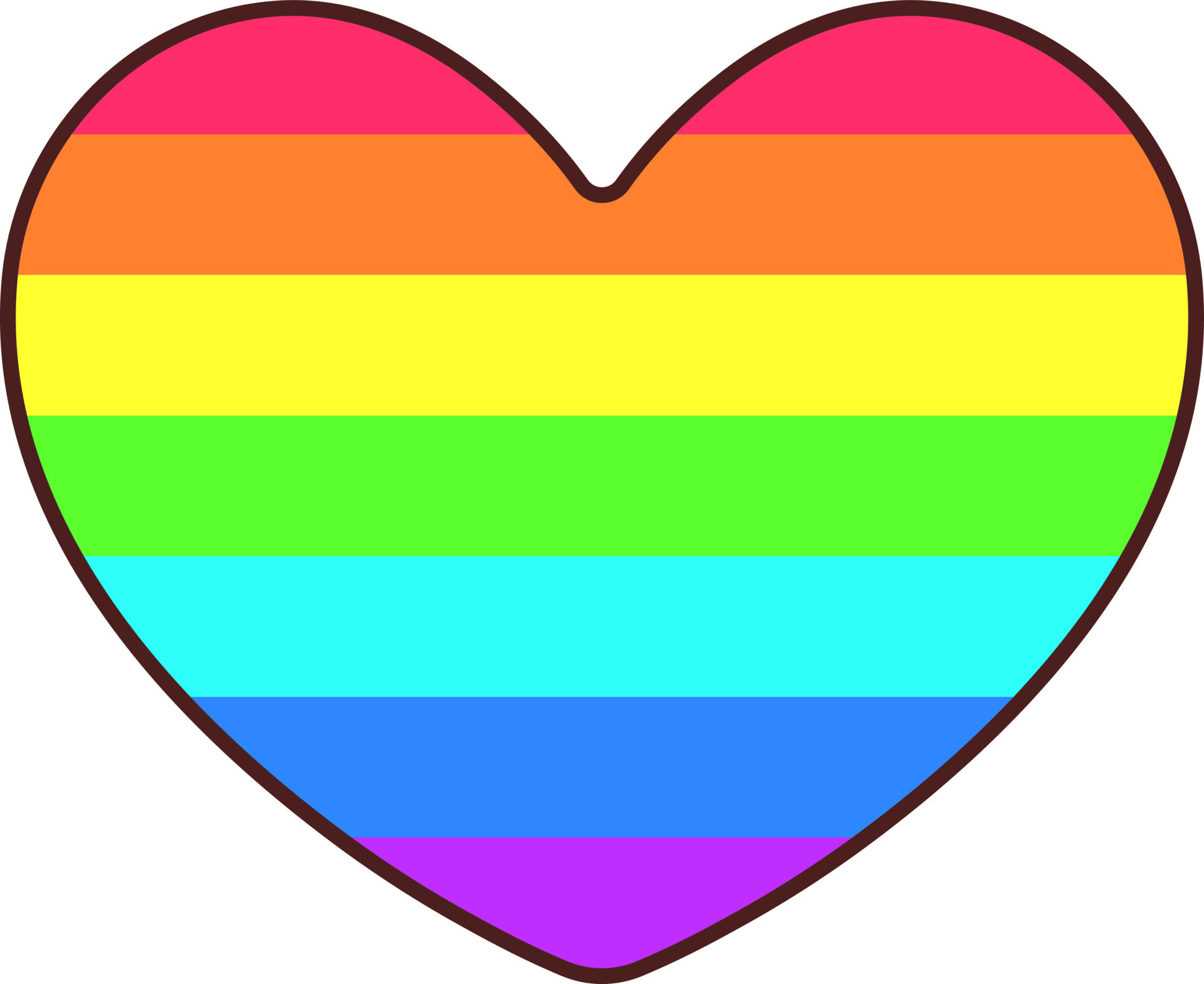 Heart Rainbow shape 16248824 Vector Art at Vecteezy