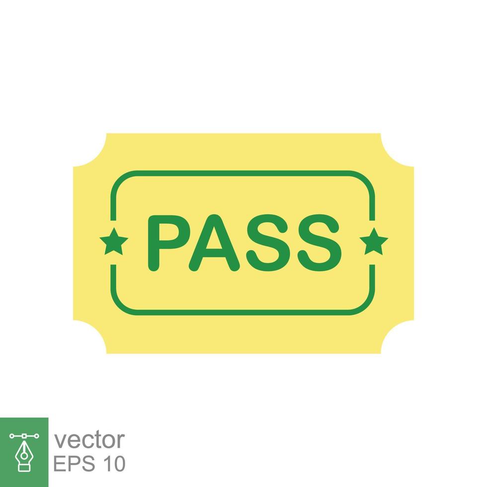 Pass Stamp Simple Flat Style Passed Seal Approved Mark Document Check Green Symbol Ok
