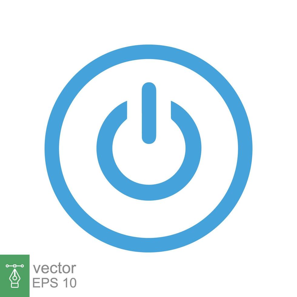 Shut down icon. Simple flat style. Turn power off or turn power on ... Shut down icon. Simple flat style. Turn power off or turn power on ...