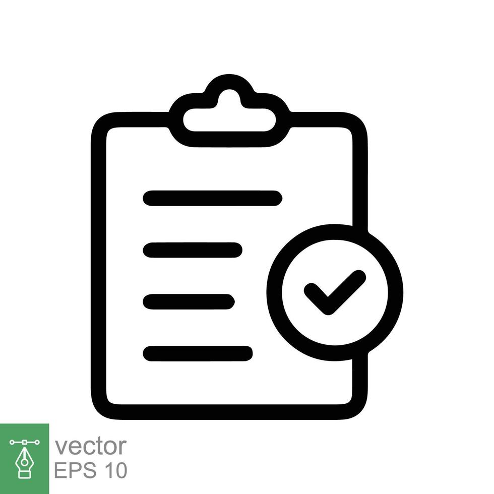 Checklist icon. Simple flat style. Clipboard with check list, report ...