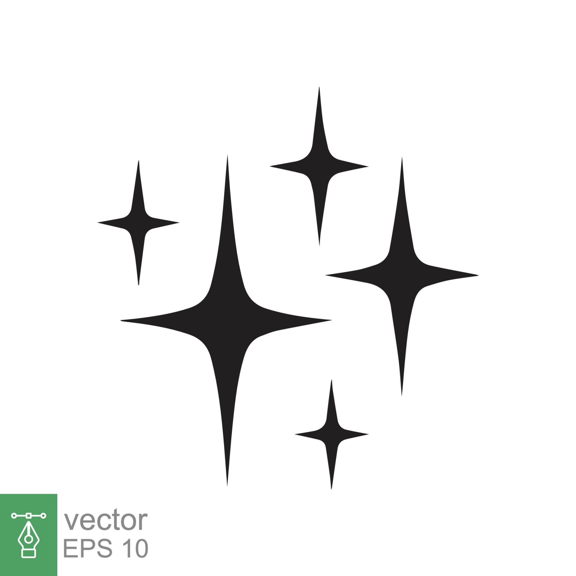 Shine, clean star icon. simple flat icon. Fresh, sparkle, bright, twinkle, shiny, glow, spark ...