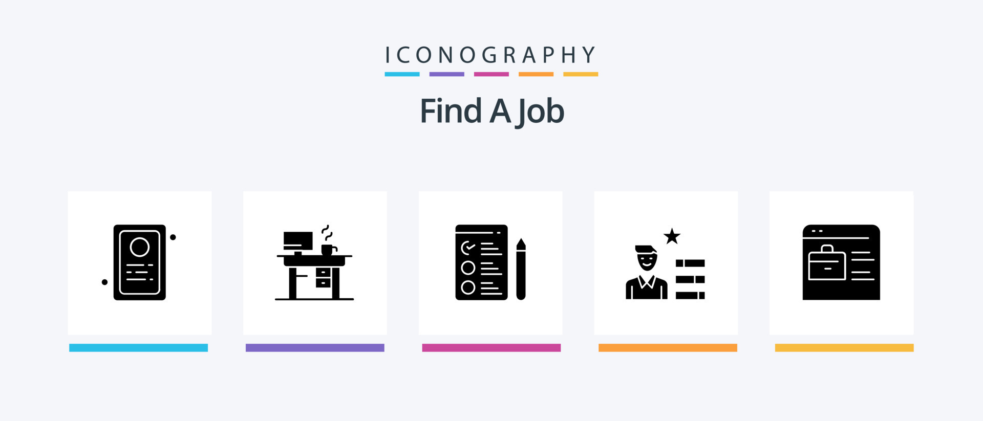 Find A Job Glyph 5 Icon Pack Including online portfolio. find job. job ... Find A Job Glyph 5 Icon Pack Including online portfolio. find job. job ...