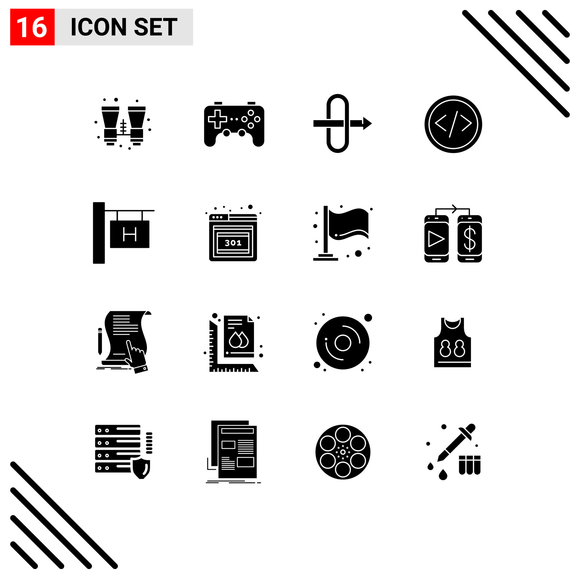 Set Of 16 Modern Ui Icons Symbols Signs For Vacation Hotel Sign Gateway Web Development Editable