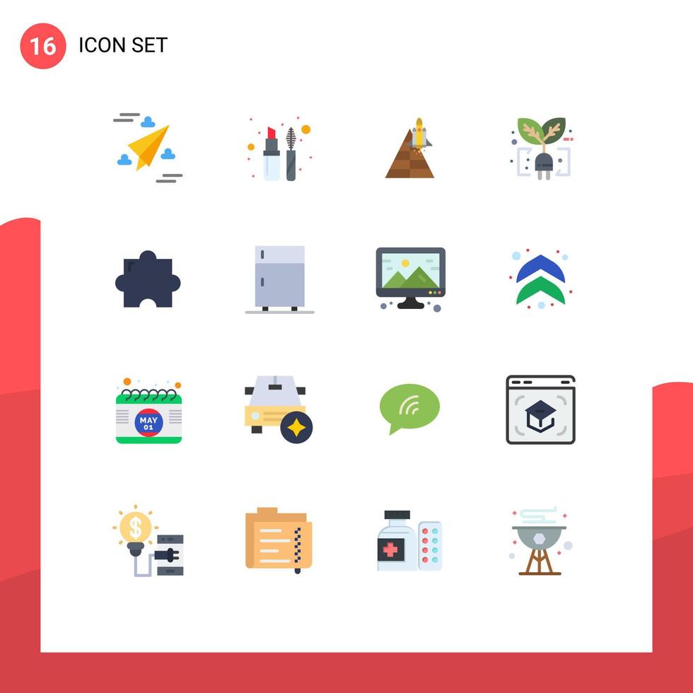 16 Universal Flat Colors Set For Web And Mobile Applications Add On Leaf Space Green Launch