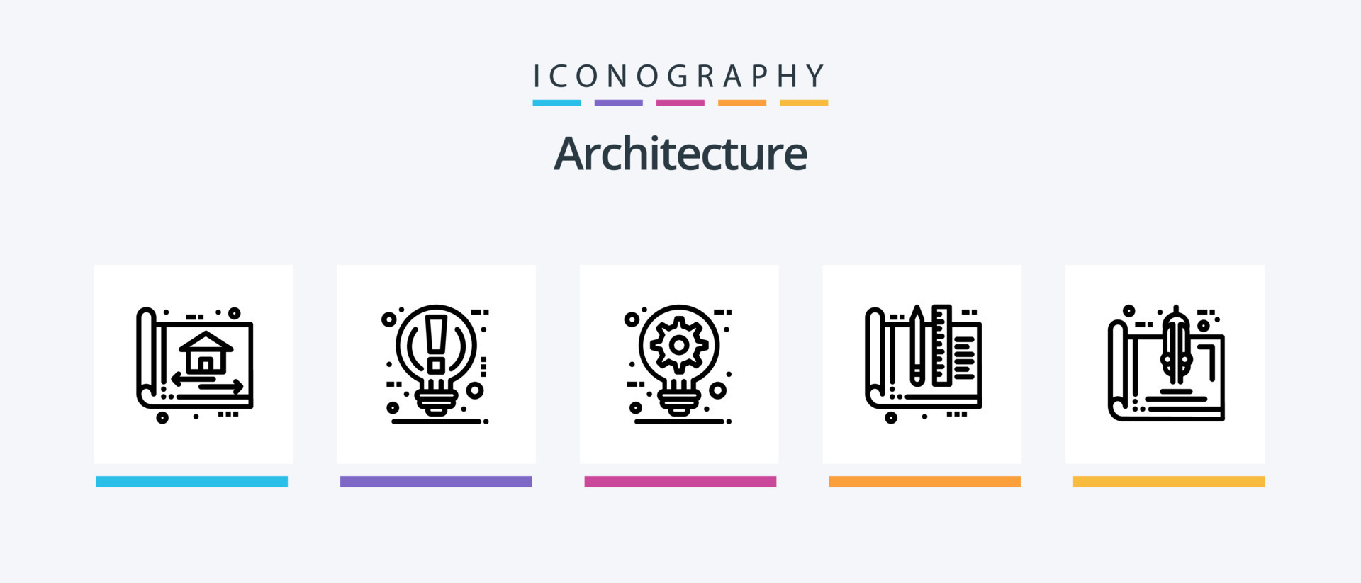 Architecture Line 5 Icon Pack Including idea. wall. building ...