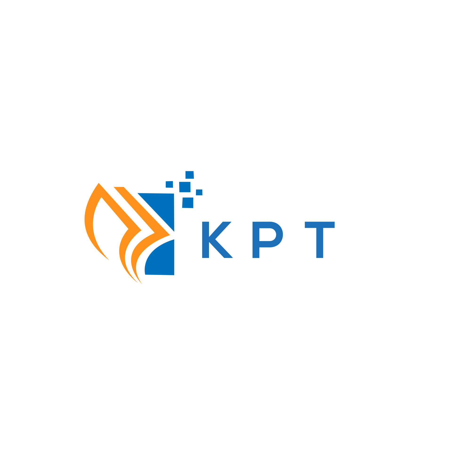 diseño de logotipo de contabilidad de reparación de crédito kpt sobre fondo blanco. kpt creative ...