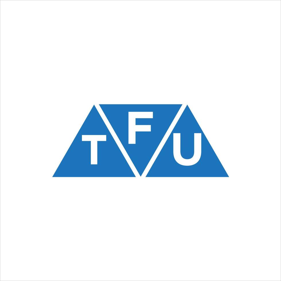 diseño de logotipo en forma de triángulo ftu sobre fondo blanco. concepto de logotipo de letra ...