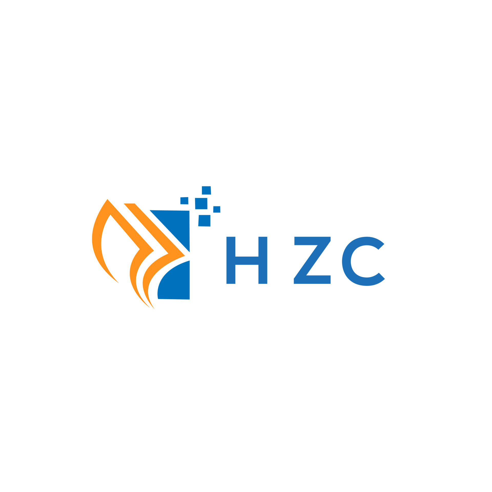 HZC credit repair accounting logo design on white background. HZC creative initials Growth graph ...
