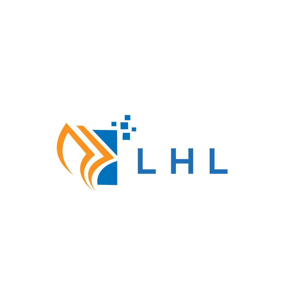 Lhl Credit Repair Accounting Logo Design On White Background Lhl Creative Initials Growth Graph