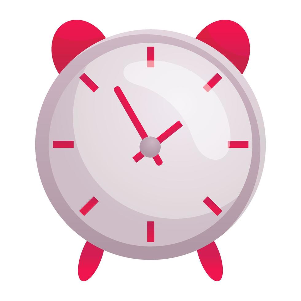 Icono De Vector Simple De Despertador Imagen Plana De Dibujos Animados De Un Reloj Con Una