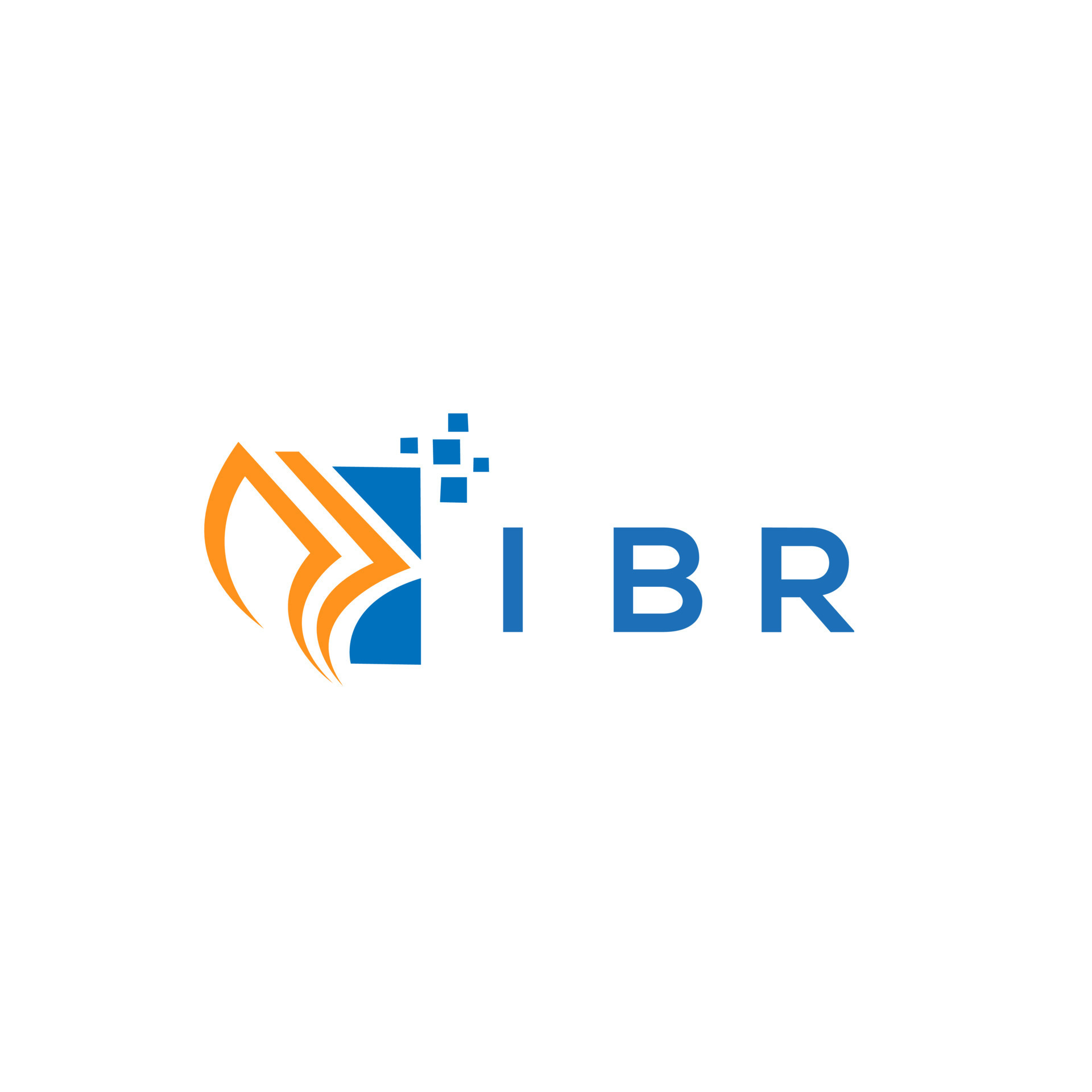 diseño de logotipo de contabilidad de reparación de crédito ibr sobre fondo blanco. ibr creative ...
