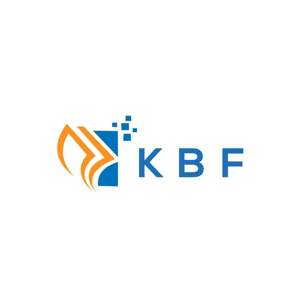 diseño de logotipo de contabilidad de reparación de crédito kbf sobre fondo blanco. kbf creative ...