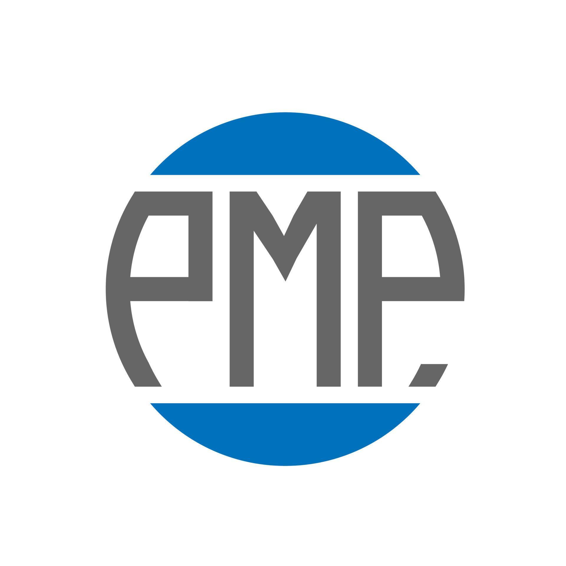 Pmp Letter Logo Design On White Background Pmp Creative Initials Circle Logo Concept Pmp