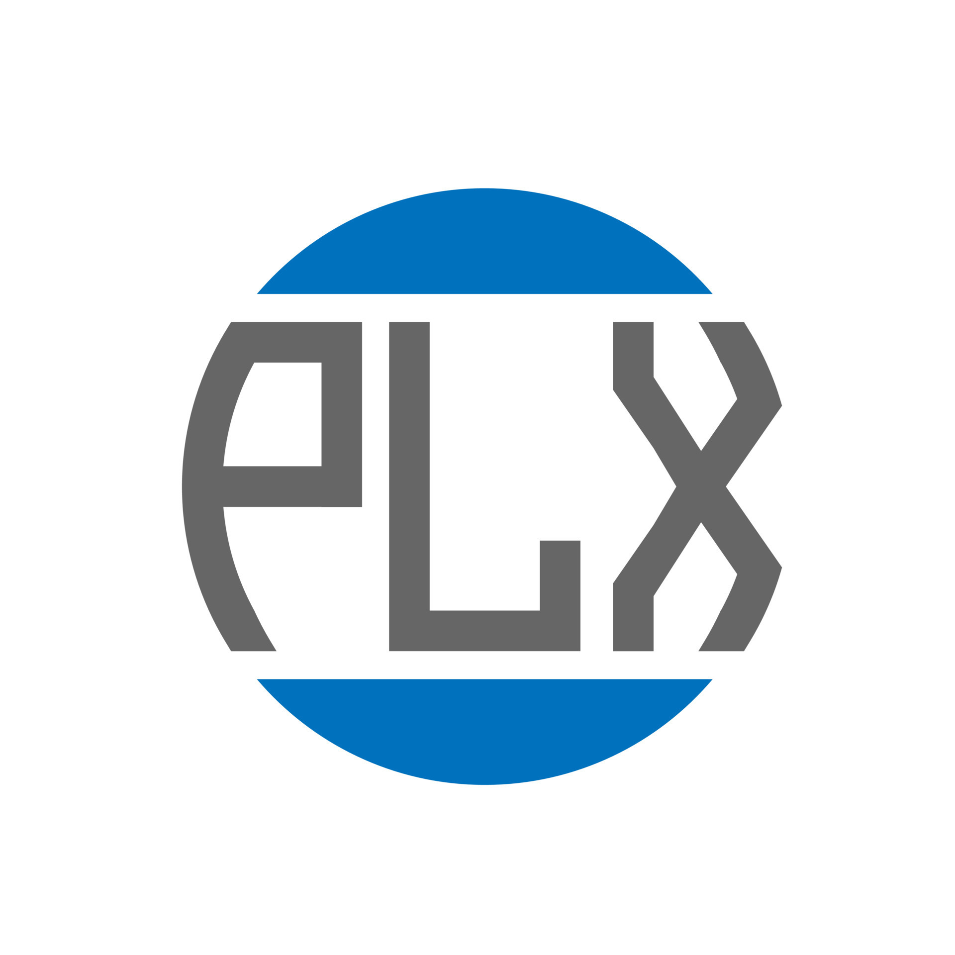 diseño de logotipo de letra plx sobre fondo blanco. concepto de logotipo de círculo de iniciales ...