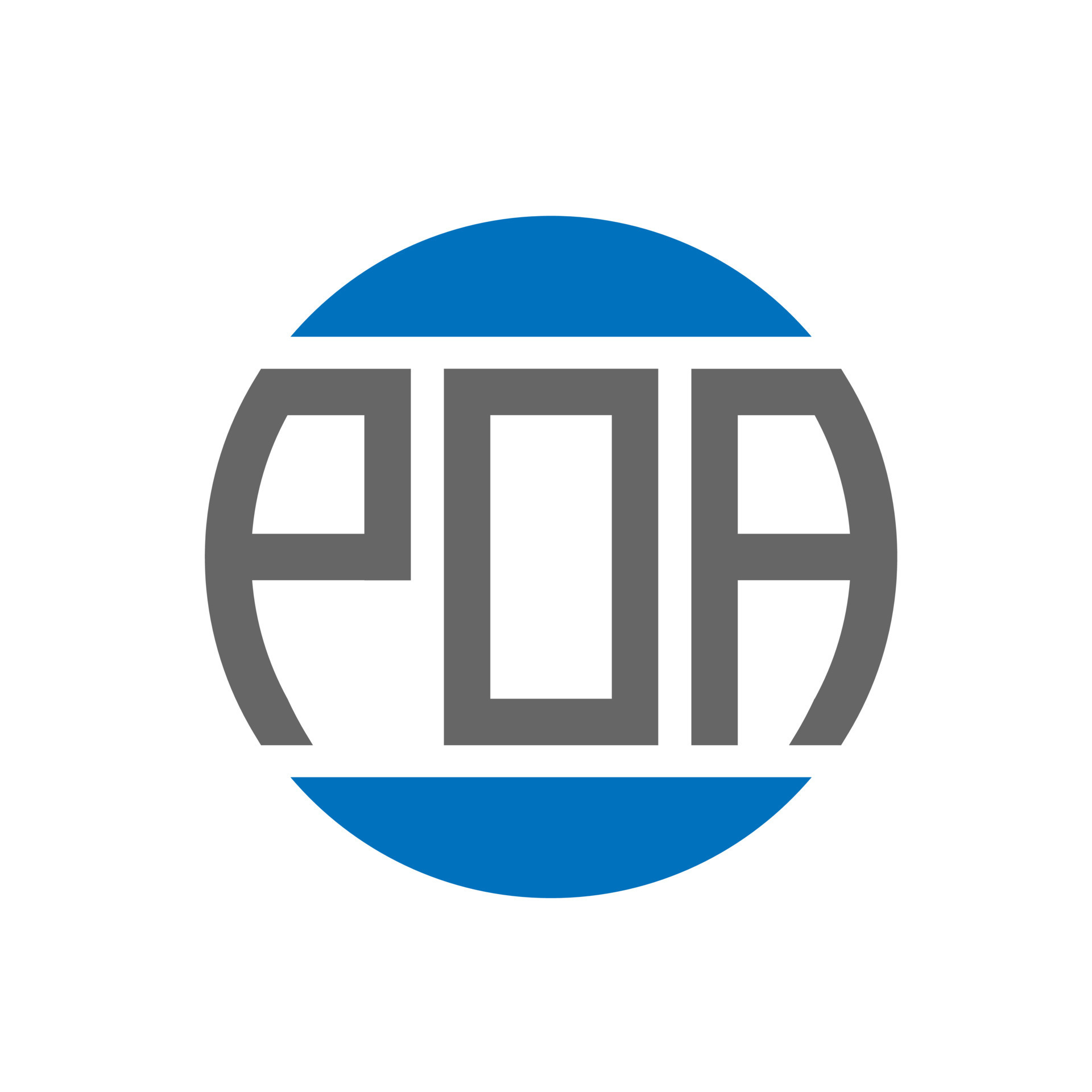 Poa Letter Logo Design On White Background Poa Creative Initials Circle Logo Concept Poa