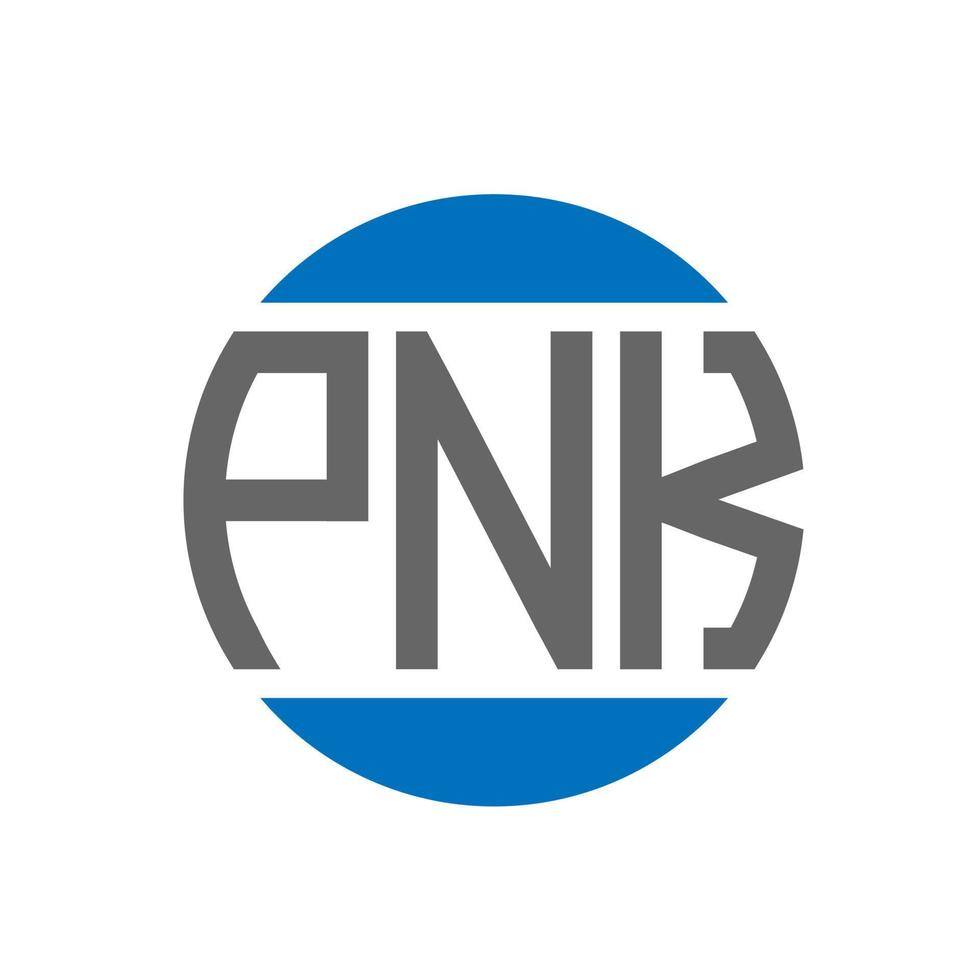 Pnk Letter Logo Design On White Background Pnk Creative Initials Circle Logo Concept Pnk