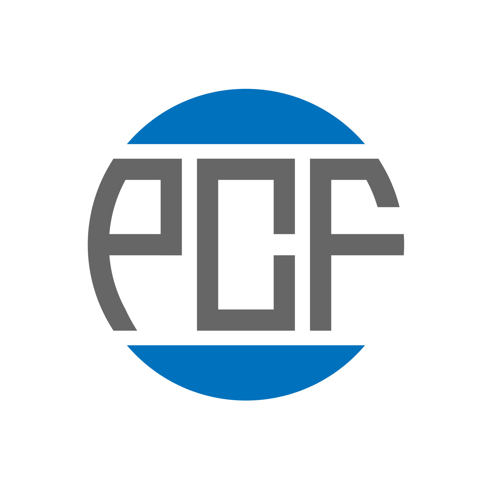 Pcf Letter Logo Design On White Background Pcf Creative Initials Circle Logo Concept Pcf