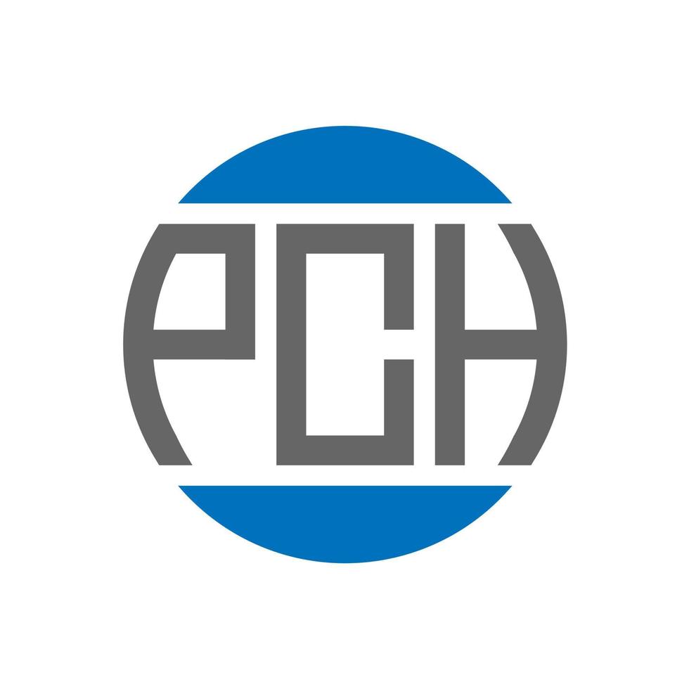 PCH letter logo design on white background. PCH creative initials circle logo concept. PCH ...
