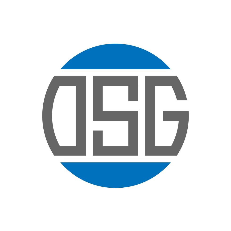diseño de logotipo de letra osg sobre fondo blanco. concepto de logotipo de círculo de iniciales ...