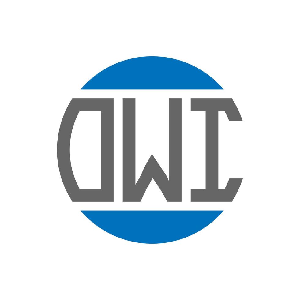 diseño de logotipo de letra owi sobre fondo blanco. concepto de logotipo de círculo de iniciales ...