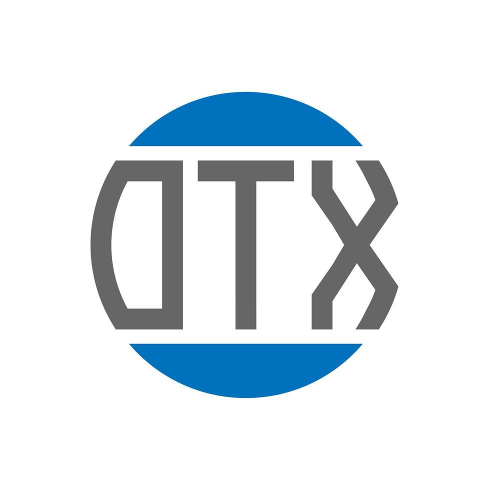OTX letter logo design on white background. OTX creative initials circle logo concept. OTX ...