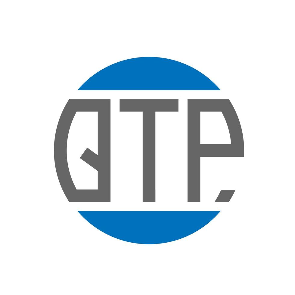 QTP letter logo design on white background. QTP creative initials circle logo concept. QTP ...