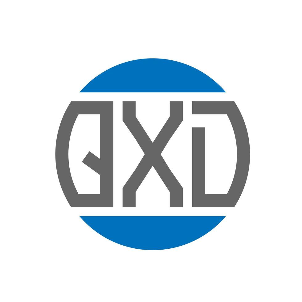 QXD letter logo design on white background. QXD creative initials circle logo concept. QXD ...