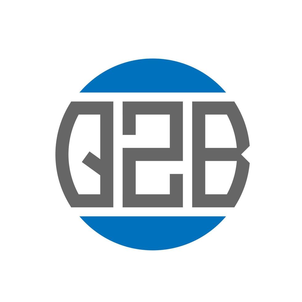 QZB letter logo design on white background. QZB creative initials circle logo concept. QZB ...