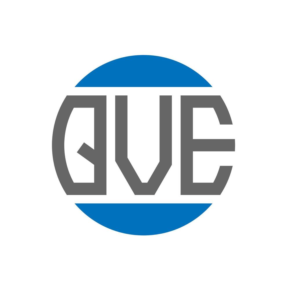 QVE letter logo design on white background. QVE creative initials circle logo concept. QVE ...