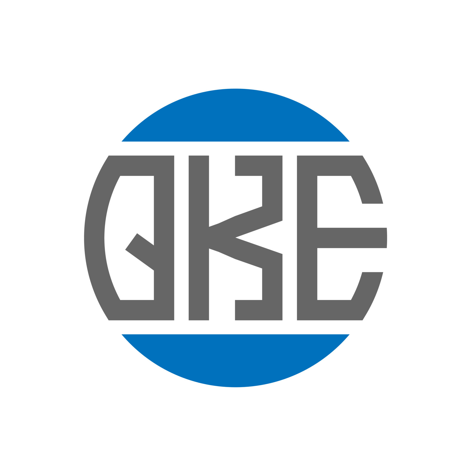QKE letter logo design on white background. QKE creative initials circle logo concept. QKE ...