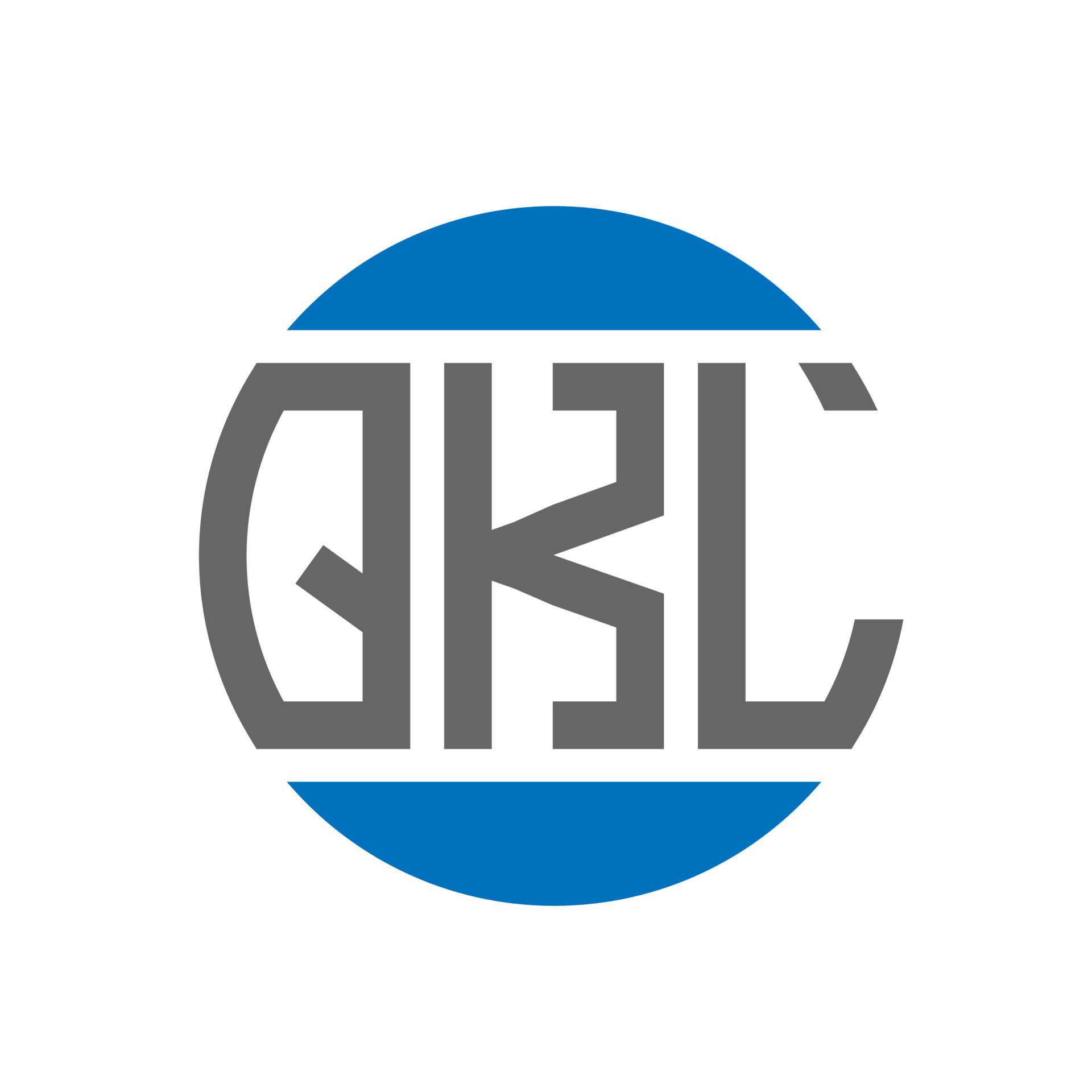 diseño de logotipo de letra qkl sobre fondo blanco. concepto de logotipo de círculo de iniciales ...