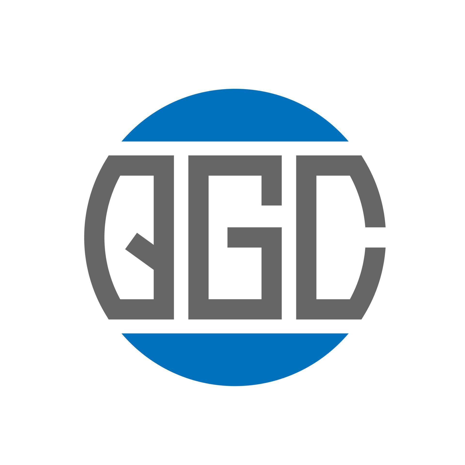 QGC letter logo design on white background. QGC creative initials circle logo concept. QGC ...