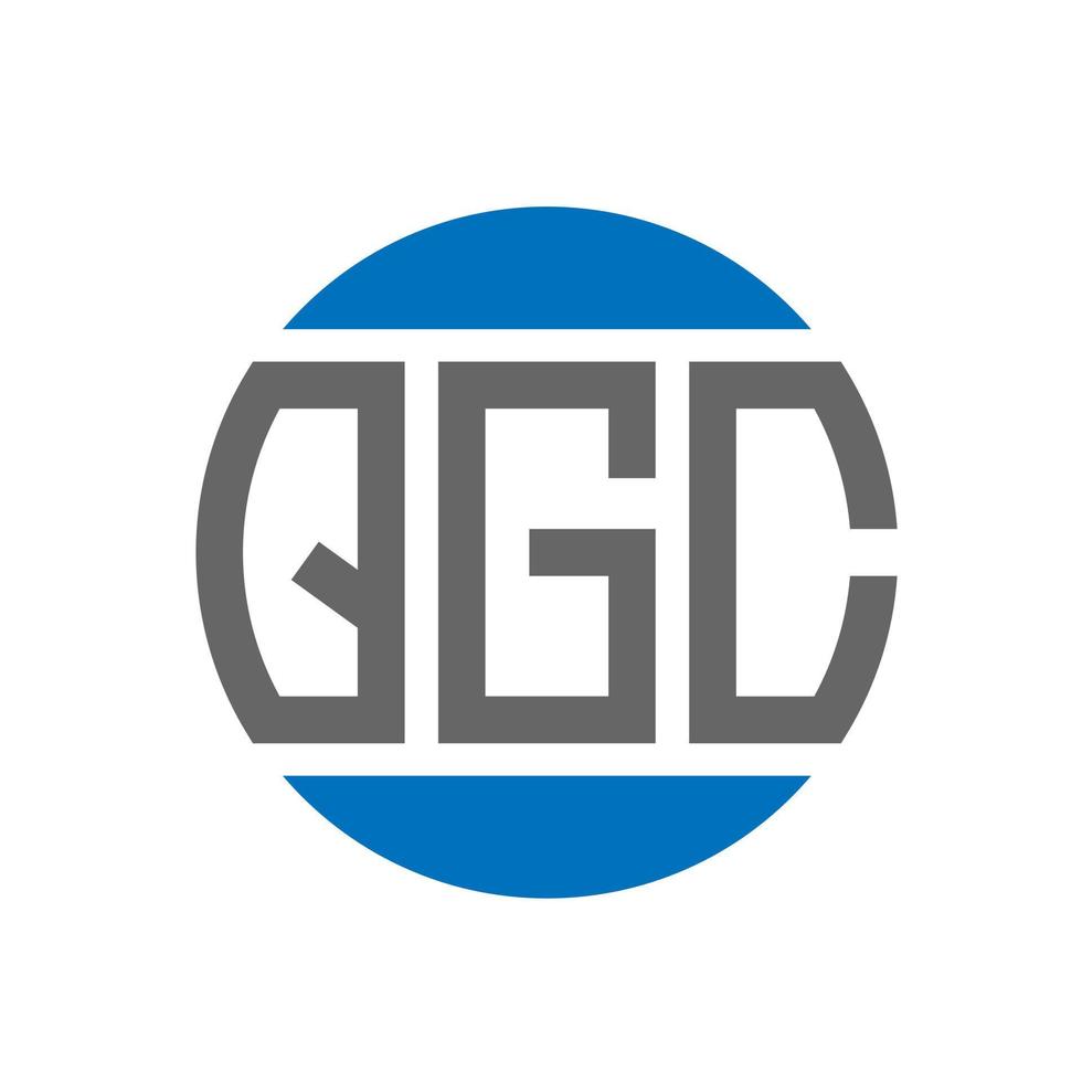 QGC letter logo design on white background. QGC creative initials circle logo concept. QGC ...