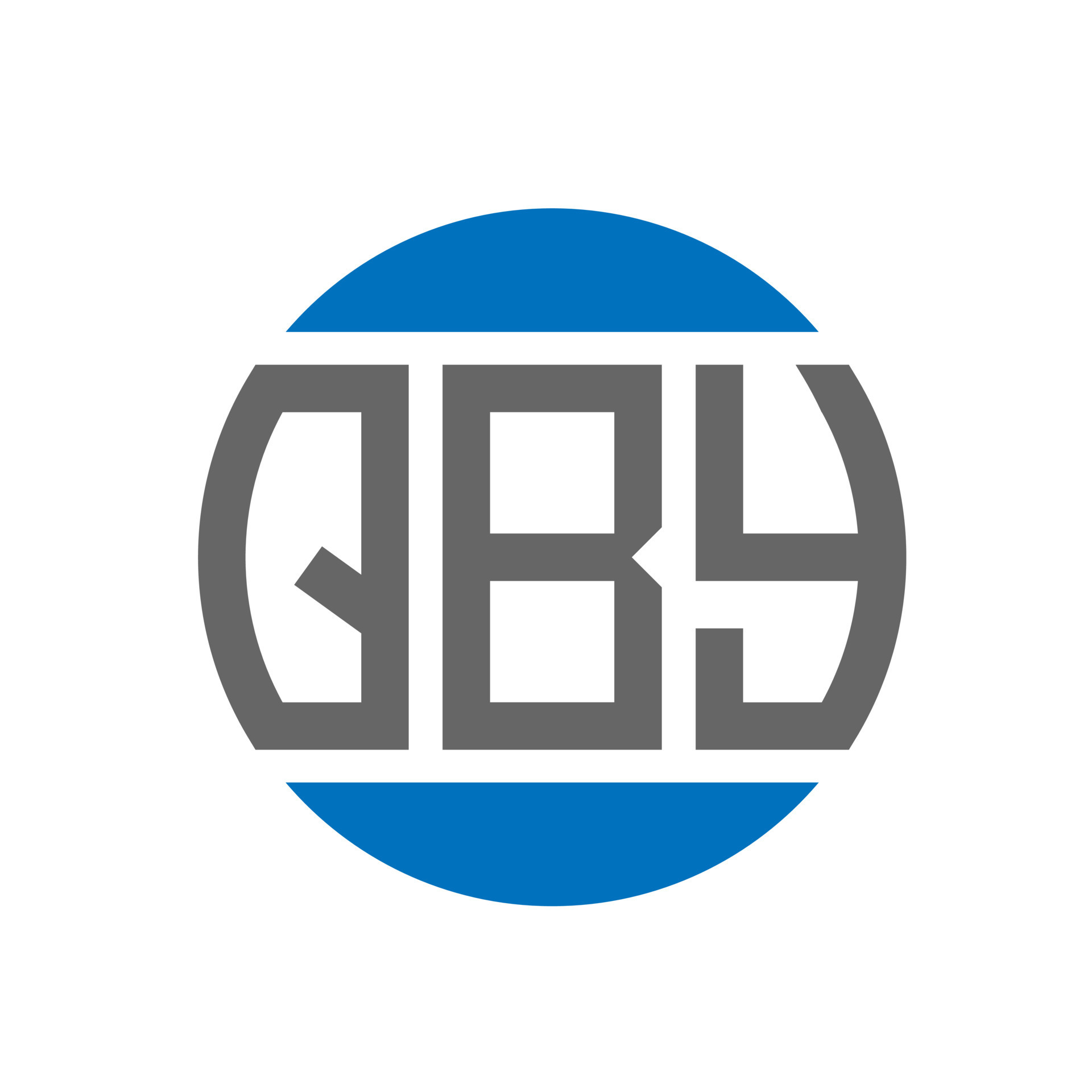 QBY letter logo design on white background. QBY creative initials circle logo concept. QBY ...