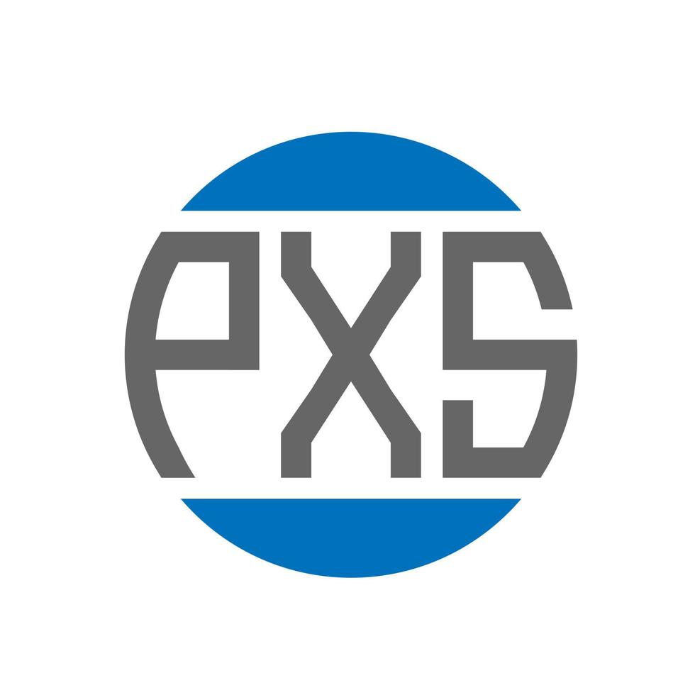 diseño de logotipo de letra pxs sobre fondo blanco. concepto de logotipo de círculo de iniciales ...