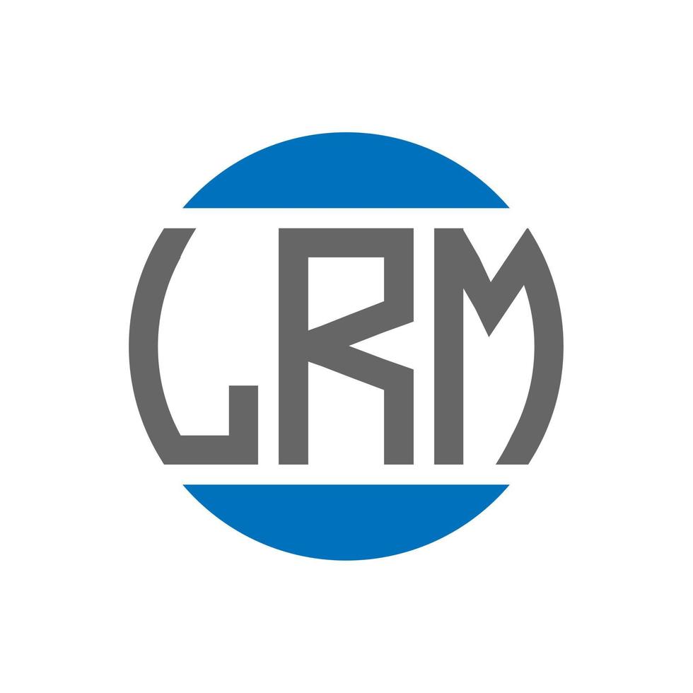 diseño de logotipo de letra lrm sobre fondo blanco. Concepto de logotipo de círculo de iniciales ...