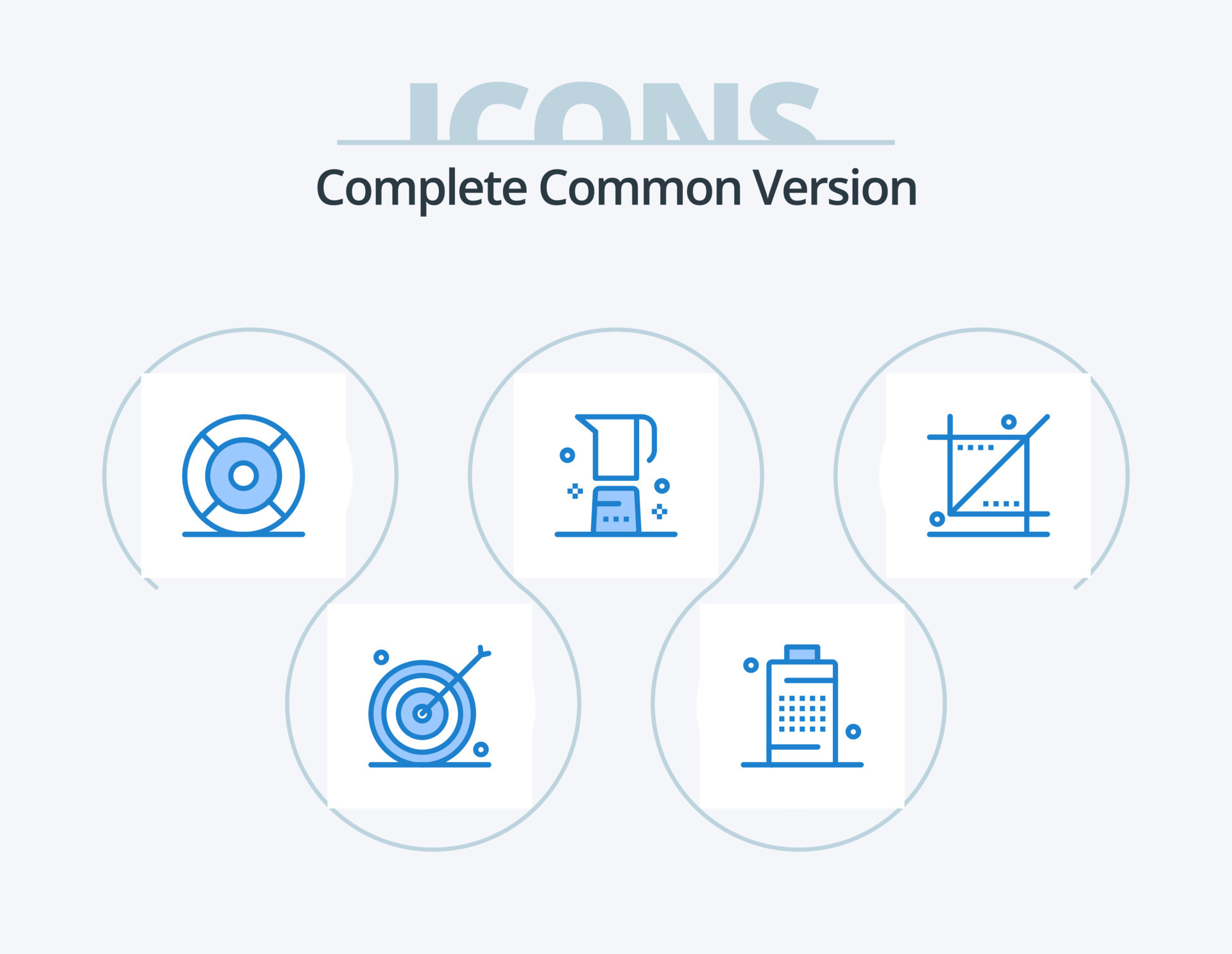 Complete Common Version Blue Icon Pack 5 Icon Design. drink. beverage. phone. ux. help 16263732 ...