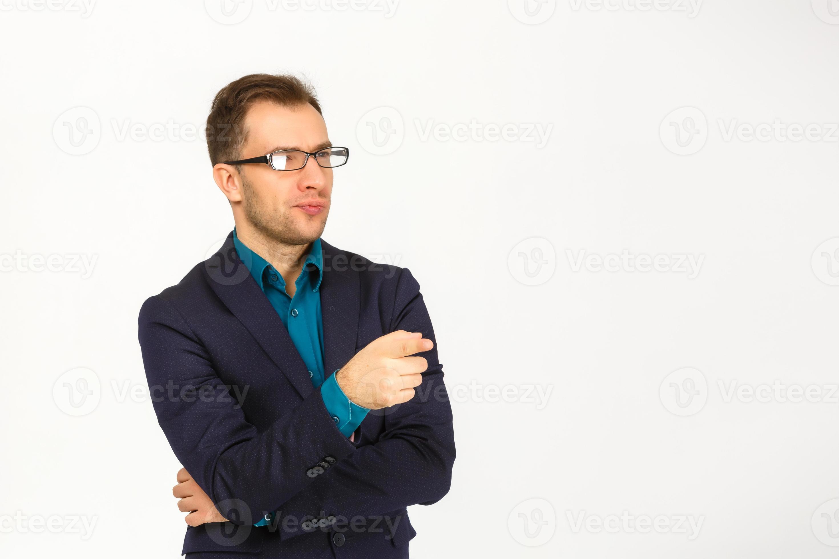 man thinking over gray background 16264630 Stock Photo at Vecteezy
