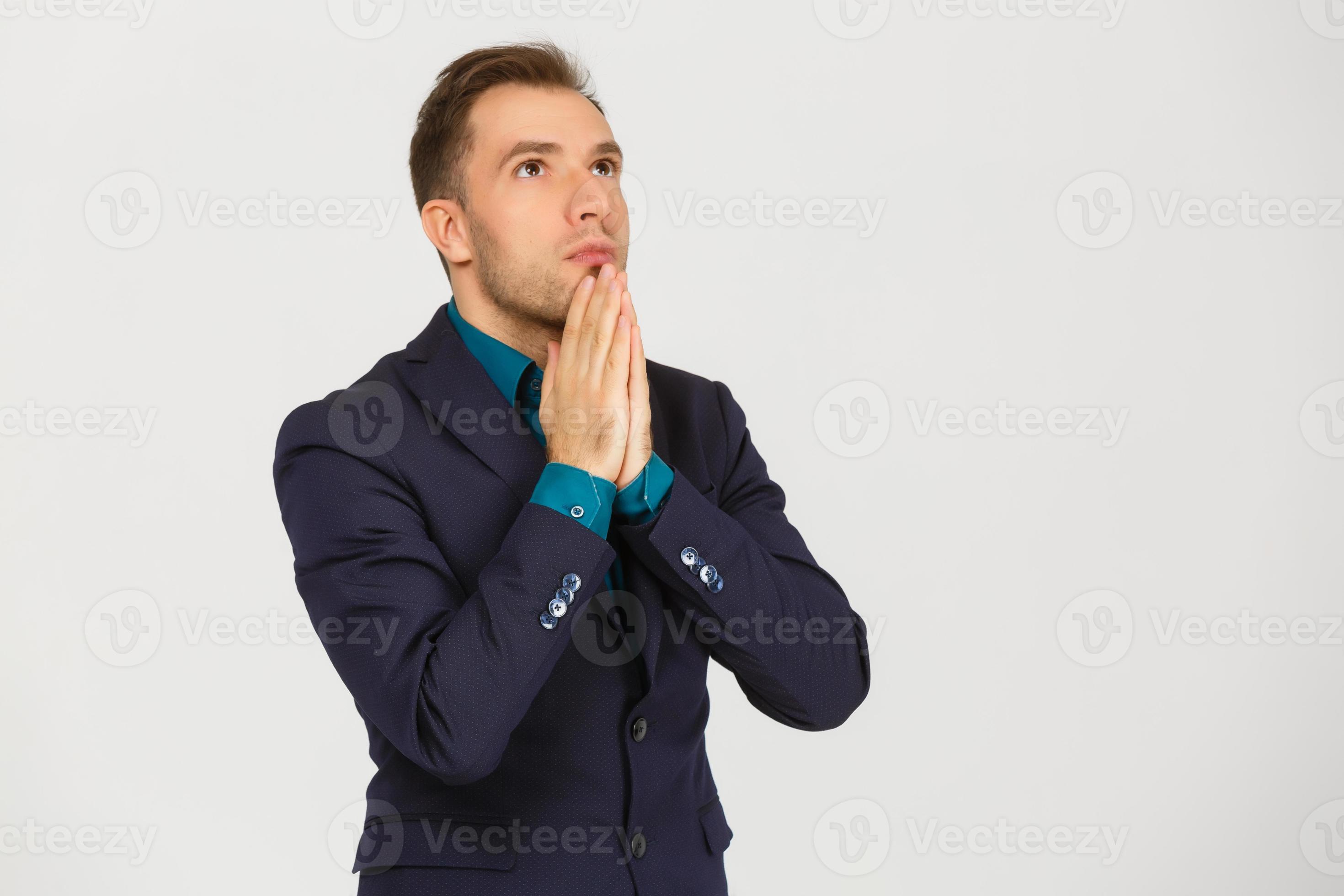 man thinking over gray background 16264678 Stock Photo at Vecteezy