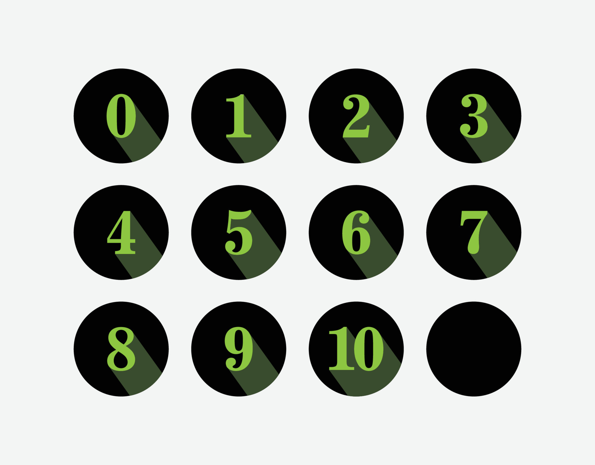 Green Number In Circle From Zero To Ten Vector Illustration 16267659 green-number-in-circle-from-zero-to-ten-vector-illustration-16267659