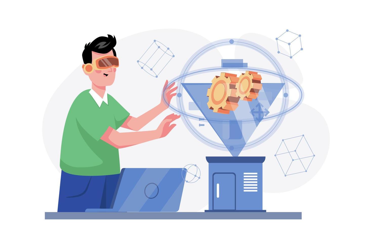 Advance Managing Automation Via VR Technologies 16269582 Vector Art at ... Advance Managing Automation Via VR Technologies 16269582 Vector Art at ...