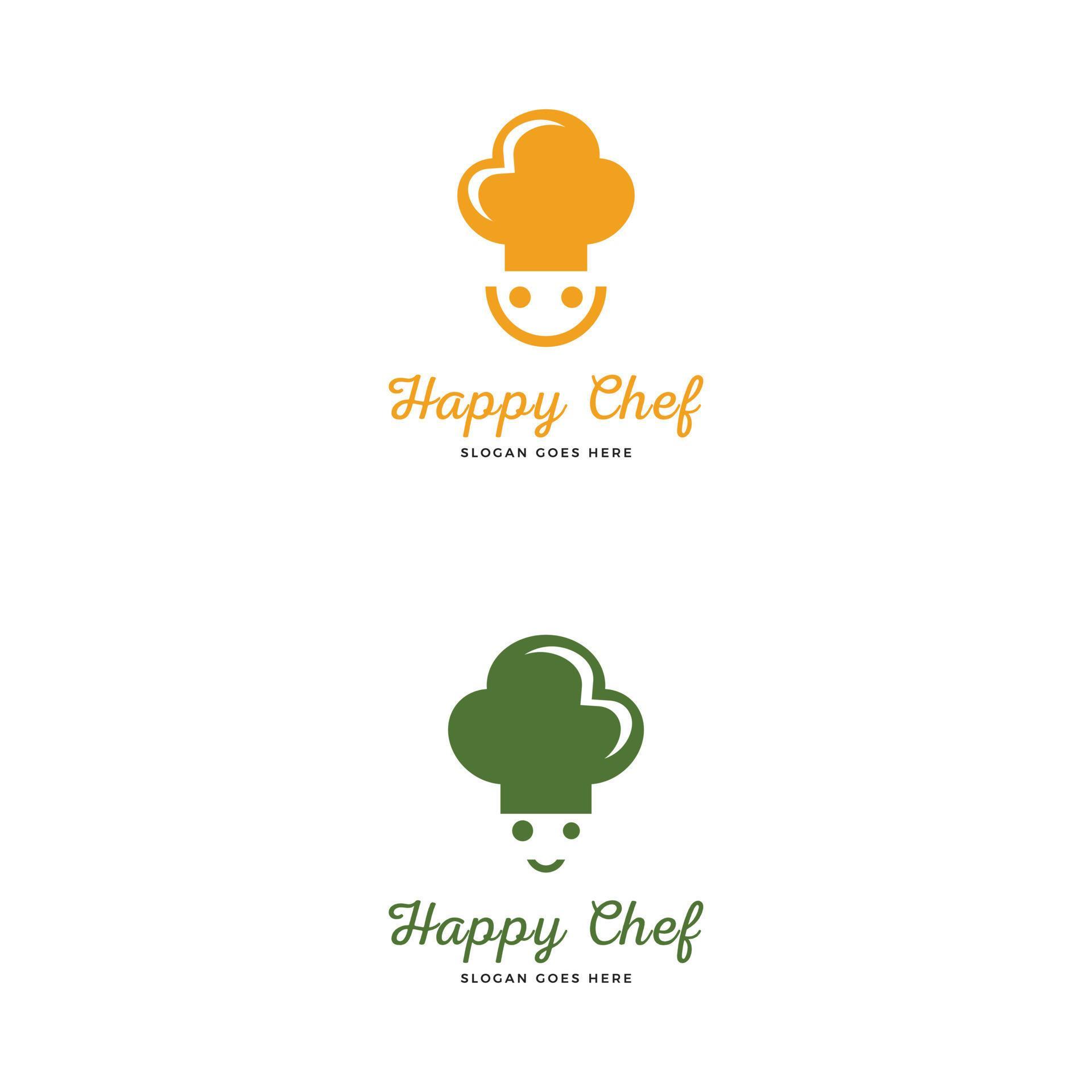 Set of Happy Chef Logo Vector Icon Illustration 16272818 Vector Art at ...