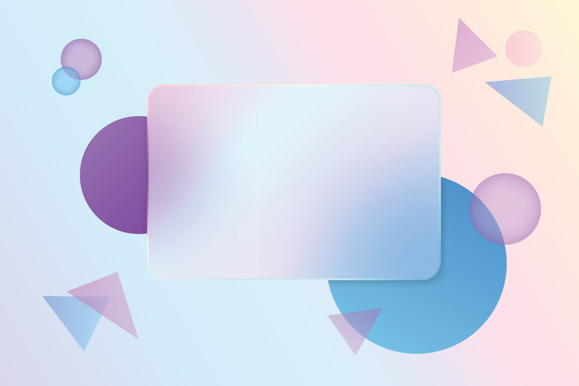 Glassmorphism abstract template. Vector background with glassmorphic ...