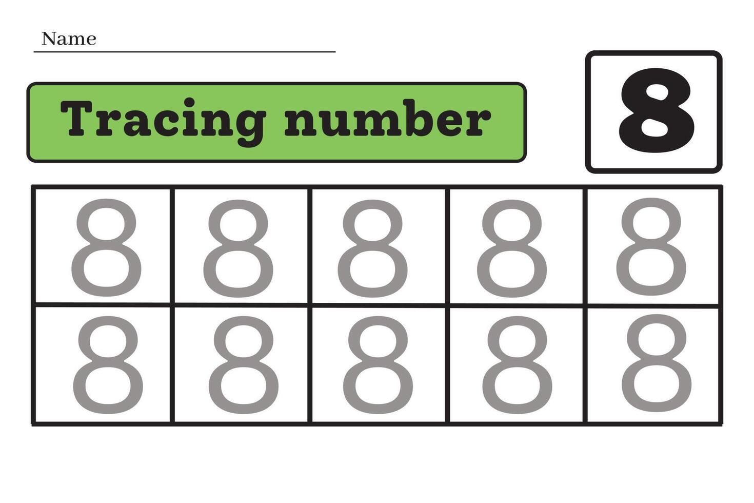 Number 8. Trace and write. Handwriting practice. Learning numbers for ... Number 8. Trace and write. Handwriting practice. Learning numbers for ...