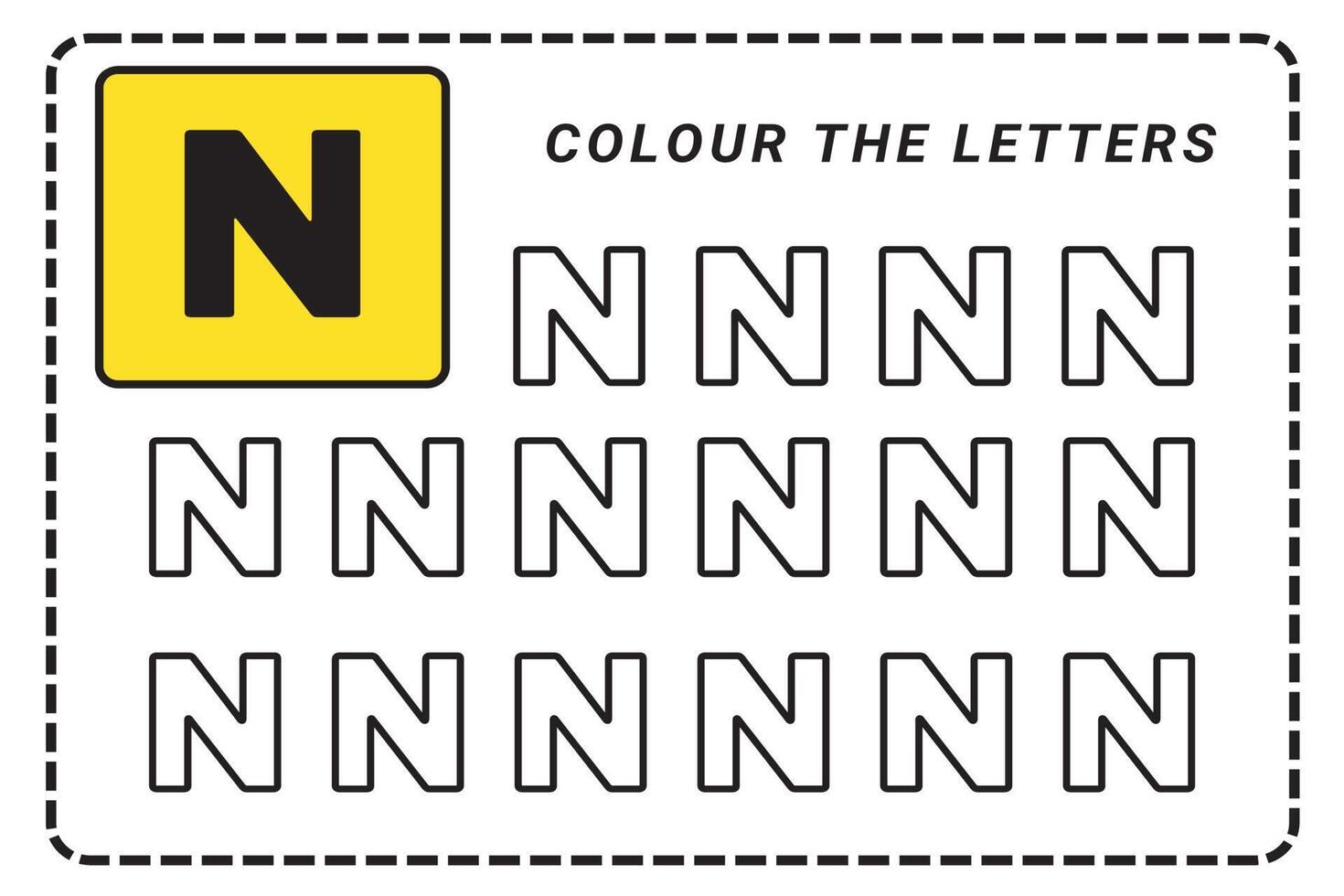 Alphabet Tracing Practice Letter N Tracing Practice Worksheet Learning Alphabet Activity Page