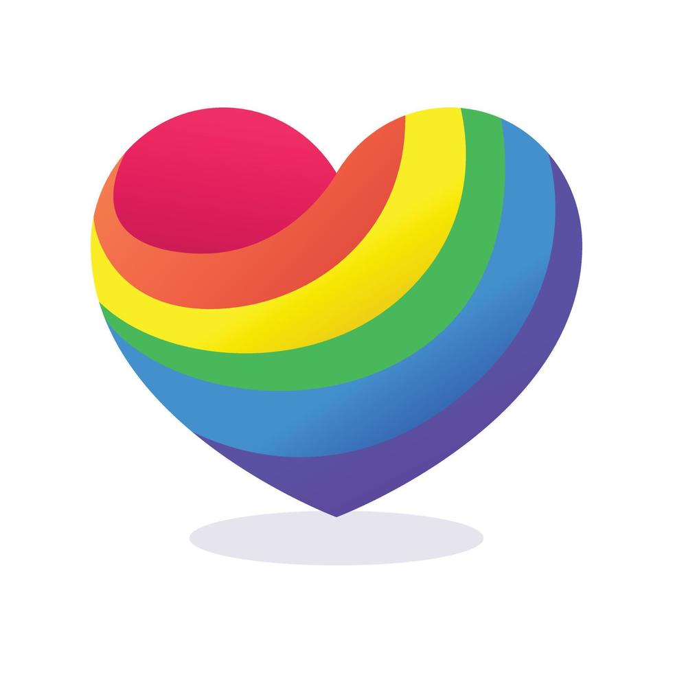 Pride Rainbow Heart 16283714 Vector Art At Vecteezy