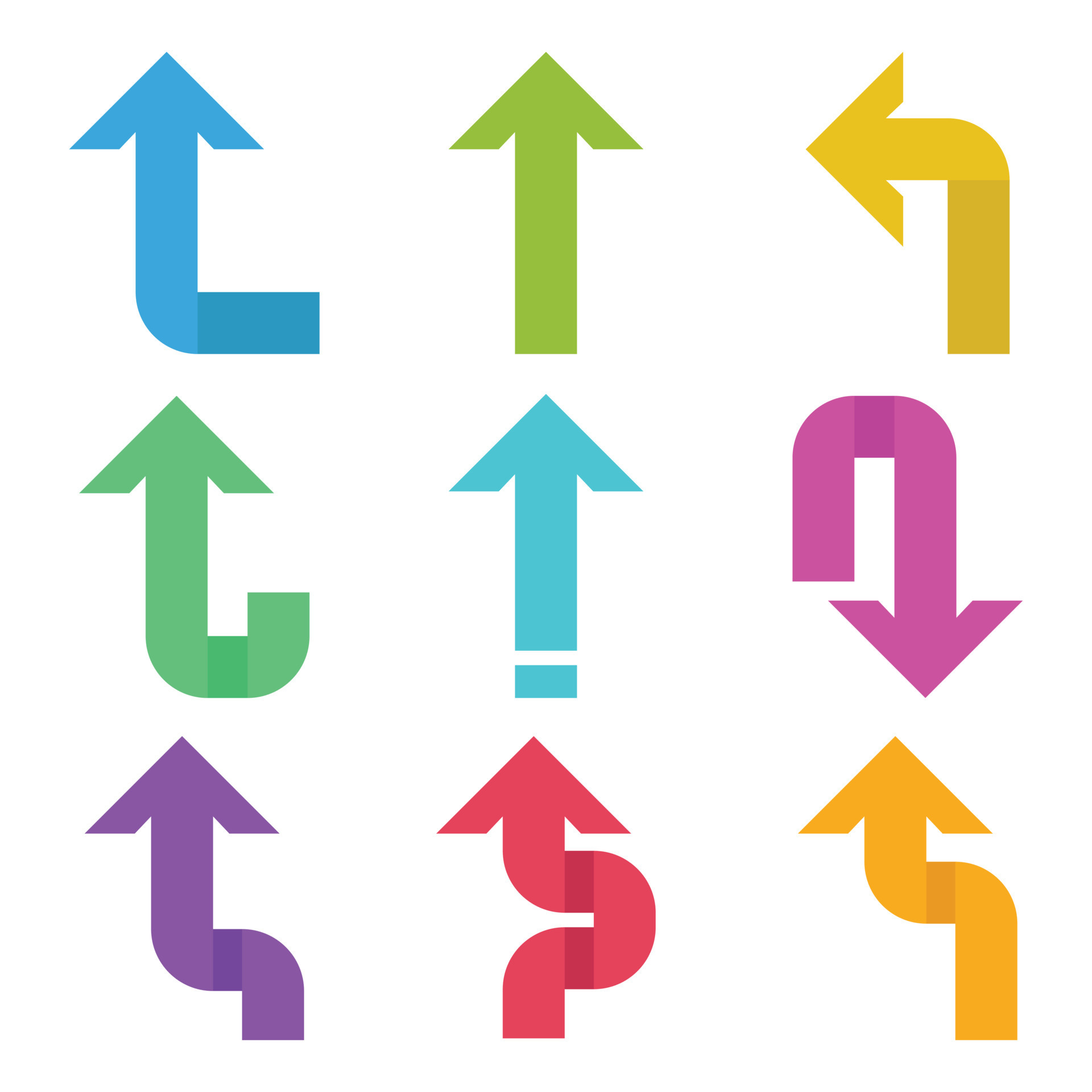 Coloured Arrows 2 16283729 Vector Art at Vecteezy