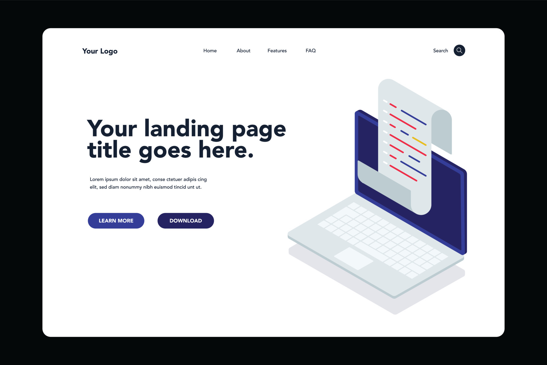 Scripting Landing Page 16283921 Vector Art at Vecteezy Scripting Landing Page 16283921 Vector Art at Vecteezy