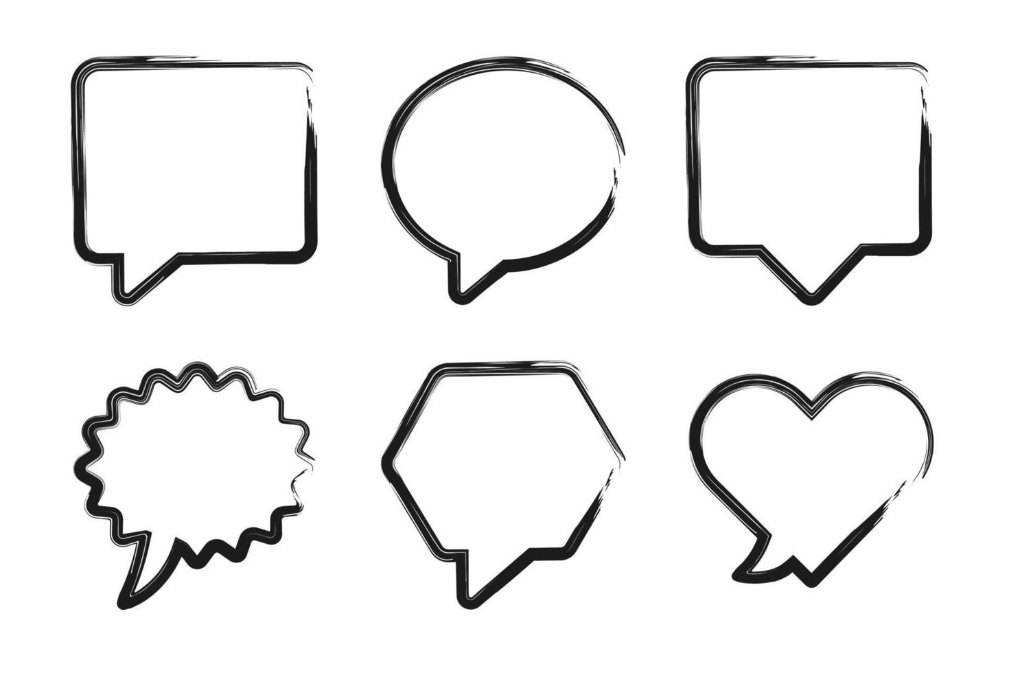 Hand Drawn Message Bubbles 16283958 Vector Art at Vecteezy