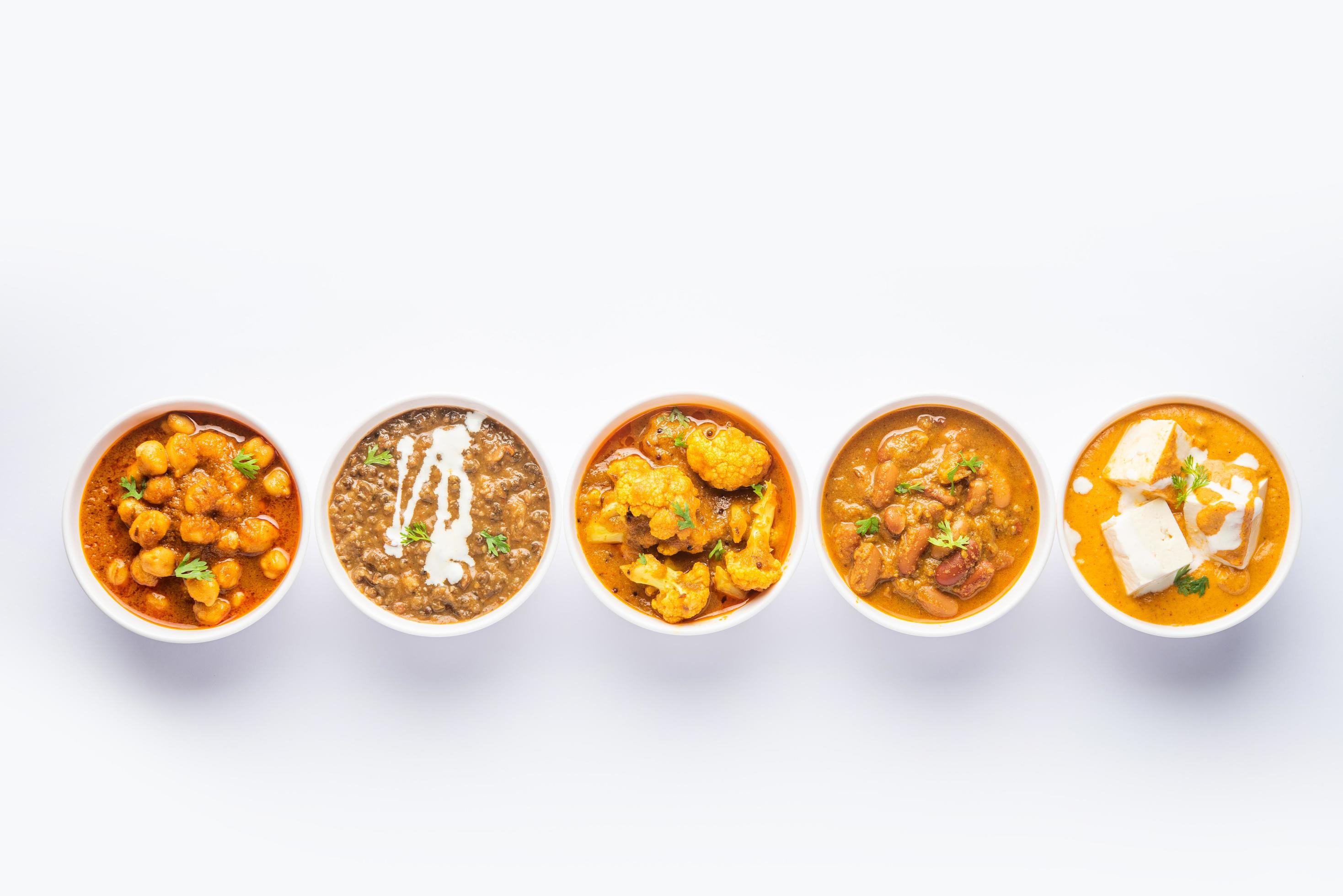 Group Of Indian Vegetarian Dishes Hot And Spicy Punjabi Cuisine Meal group-of-indian-vegetarian-dishes-hot-and-spicy-punjabi-cuisine-meal